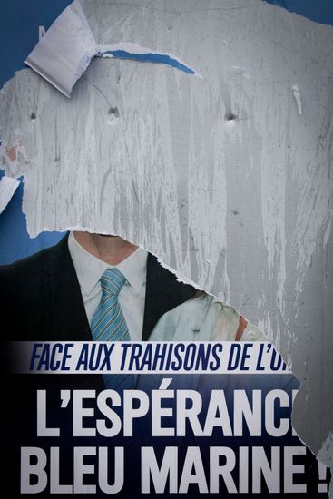 Munged Campaign Posters French Farright Front Editorial Stock Photo ...