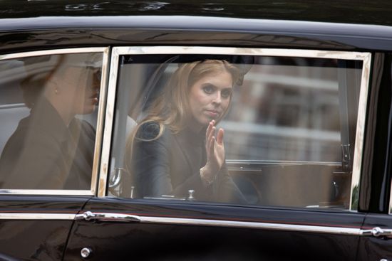 Princess Eugenie Princess Beatrice Sit Car Editorial Stock Photo ...