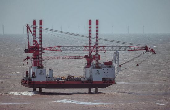 Ship Maintenance Platform Stands Yellow Sea Editorial Stock Photo ...