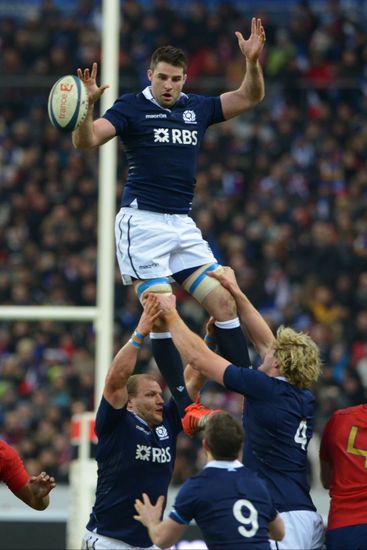 Scotlands Johnnie Beattie During Rugby Rbs Editorial Stock Photo ...