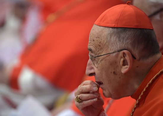 Italian Cardinal Camillo Ruini Attends Consistory Editorial Stock Photo ...
