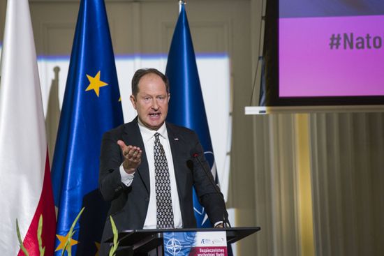 Us Ambassador Poland Mark Brzezinski Speaks Editorial Stock Photo ...