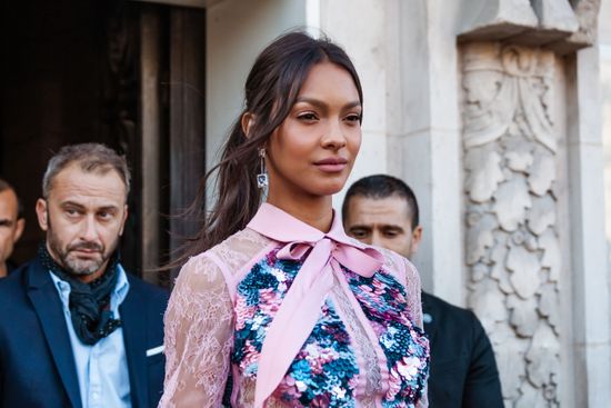 Model Lais Ribeiro Wears Blue Pink Editorial Stock Photo - Stock Image ...