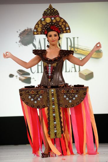 Aida Touhiri Displaying Dress Designed By Editorial Stock Photo - Stock ...