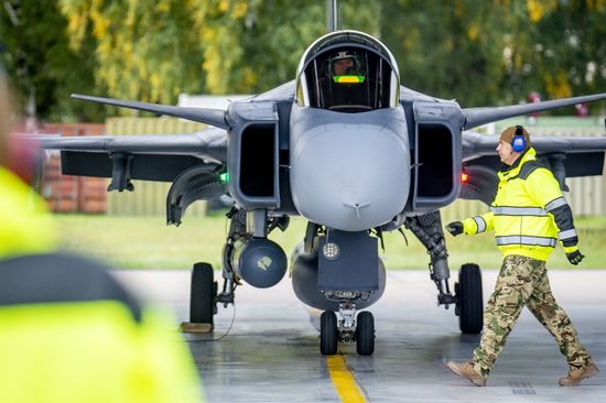 Pilot Sits Cockpit Jas39 Gripen Fighter Editorial Stock Photo - Stock ...