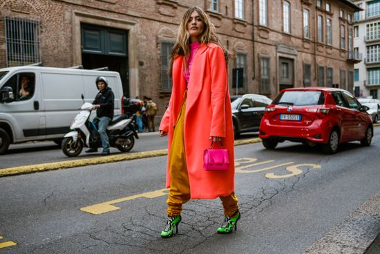 Angela Rozas Saiz Wears Neon Color Editorial Stock Photo - Stock Image ...