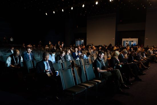 Attendees Gather Main Ballroom Forums During Editorial Stock Photo ...