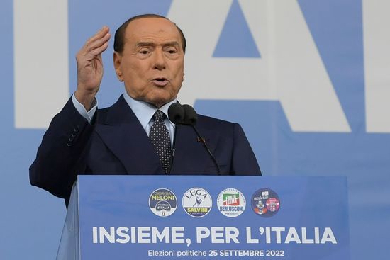 Silvio Berlusconi Attends Rally Closing Election Editorial Stock Photo ...