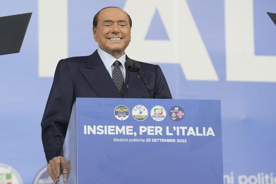 Silvio Berlusconi Attends Rally Closing Election Editorial Stock Photo ...