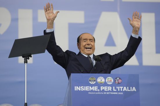 Silvio Berlusconi Speaks Rally Closing Election Editorial Stock Photo ...