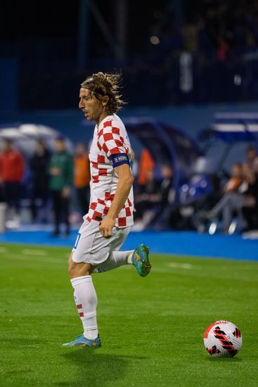 Luka Modric Passing Ball Behind His Editorial Stock Photo - Stock Image ...