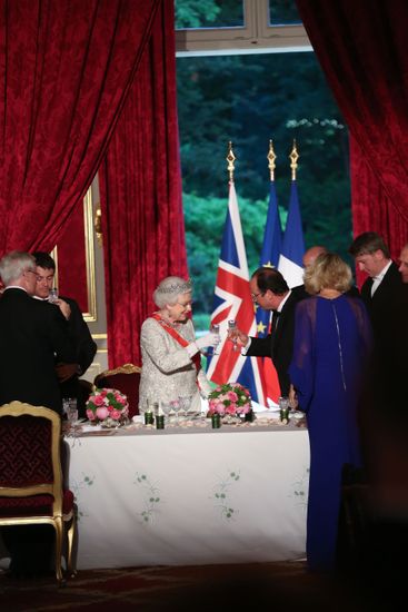 Britains Queen Elizabeth Ii Toasts French Editorial Stock Photo - Stock ...