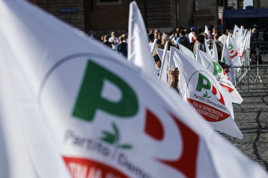 Italian Democratic Party Pd Closing Electoral Editorial Stock Photo ...