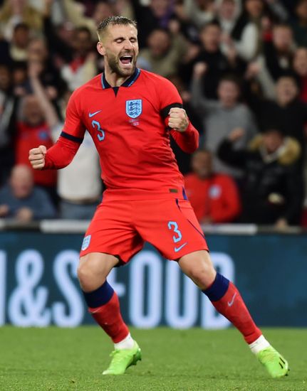 Goal Celebrations Luke Shaw England During Editorial Stock Photo ...