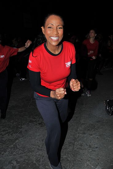 Christine Kelly During Reebok Mills Fitness Editorial Stock Photo ...