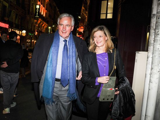 Michel Barnier His Wife Arriving Carla Editorial Stock Photo - Stock ...