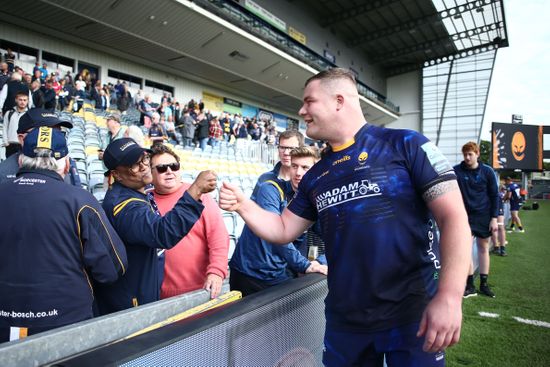 Murray Mccallum Worcester Warriors Celebrates Fans Editorial Stock ...