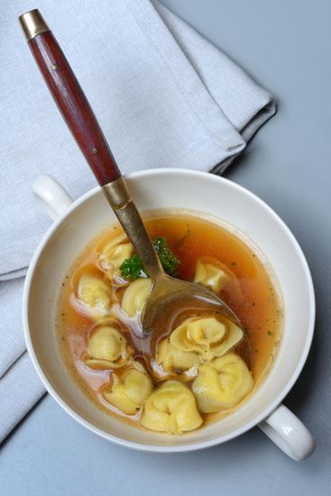 Cappelletti Pasta Broth Shell Pasta Editorial Stock Photo - Stock Image ...