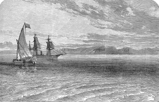 Sailing Ships Off Coast Abyssinia 1869 Editorial Stock Photo - Stock ...
