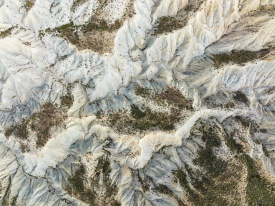 Bare Ridges Eroded Sandstone Badlands Tabernas - Foto de stock de ...