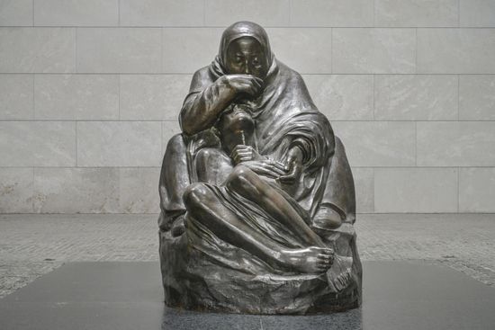 Mother Dead Son Sculpture By Kaethe Editorial Stock Photo - Stock Image ...