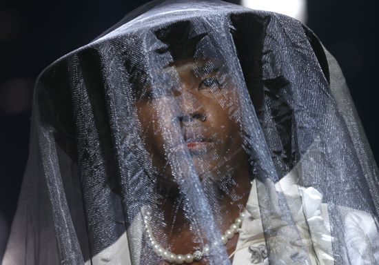 Detailed View Model Presenting Creation By Editorial Stock Photo ...