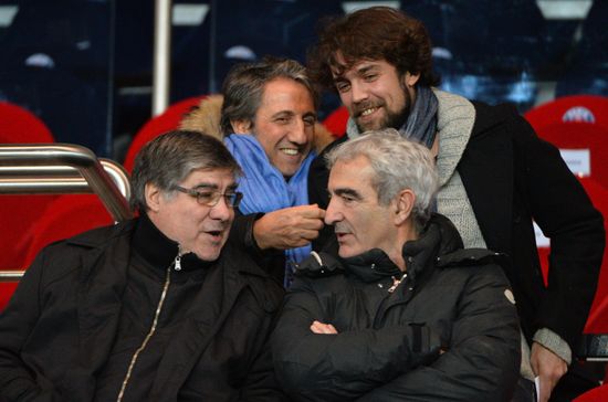 Raymond Domenech Richard Anconina Attending French Editorial Stock ...