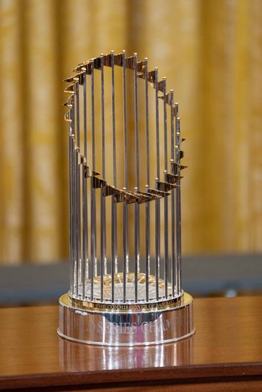 Major League Baseballs Commissioners Trophy Seen Editorial Stock Photo ...