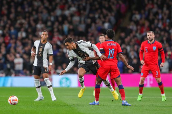 Germany Jamal Musiala Battles England Raheem Editorial Stock Photo ...