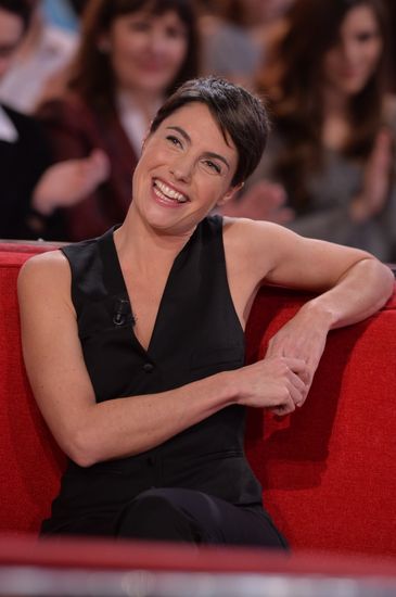 Alessandra Sublet Taping Vivement Dimanche On Editorial Stock Photo ...