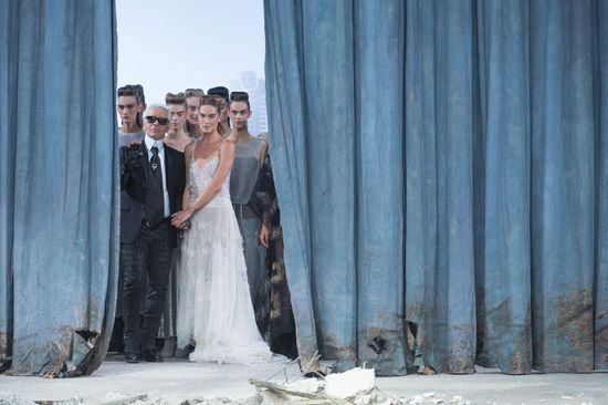 German Designer Karl Lagerfeld Makes Appareance Editorial Stock Photo ...