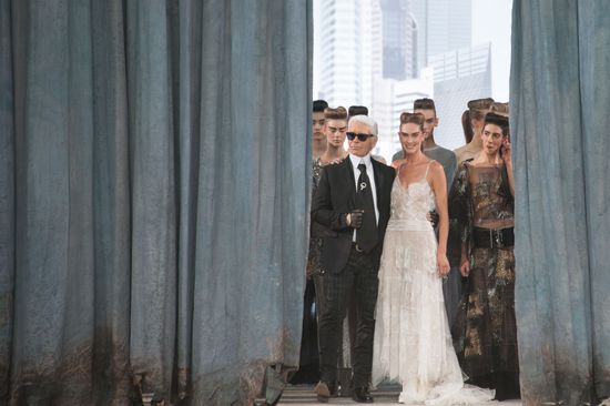 German Designer Karl Lagerfeld Makes Appareance Editorial Stock Photo ...