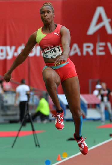 Jamaicas Trecia Smith Competes Womens Triple Editorial Stock Photo ...