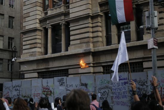 Protesters Set Building On Fire During Editorial Stock Photo - Stock ...