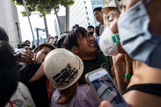 Small Scuffle Break Out Between Protestors Editorial Stock Photo ...