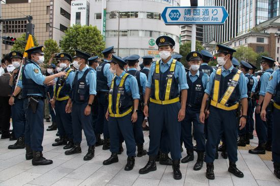 Members Tokyo Metropolitan Police Officer Stand Editorial Stock Photo ...