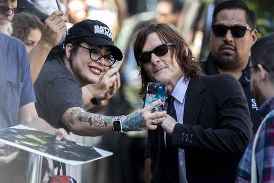 Norman Reedus Interacts Fans He Arrives Editorial Stock Photo - Stock ...
