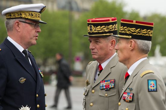 Admiral Edouard Guillaud General Bruno Dary Editorial Stock Photo ...