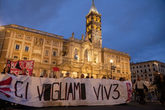Demonstration Organized Rome By Non Una Editorial Stock Photo - Stock ...