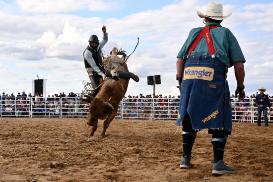 Riders Take Part Deni Rodeo On Editorial Stock Photo - Stock Image ...