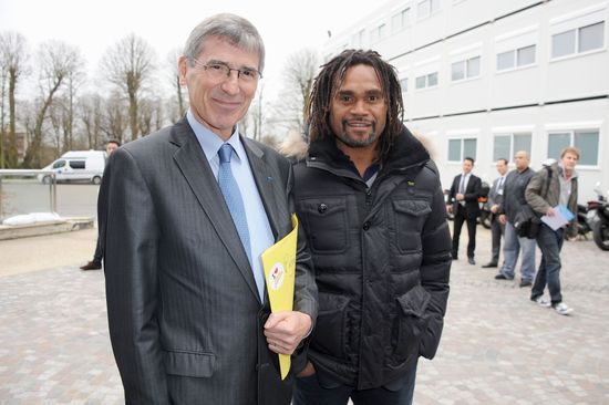 Christian Karembeu Visiting Andre Mignot Hospital Editorial Stock Photo ...