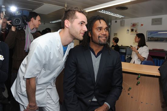 Christian Karembeu Visiting Andre Mignot Hospital Editorial Stock Photo ...