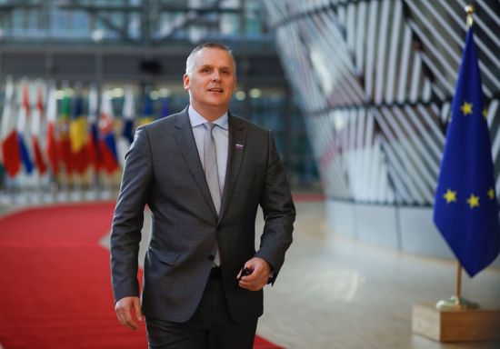 Minister Infrastructure Slovenia Bojan Kumer Arrives Editorial Stock ...