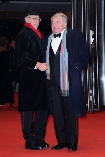 Claude Lanzmann Dieter Kosslick Arrive Golden Editorial Stock Photo ...
