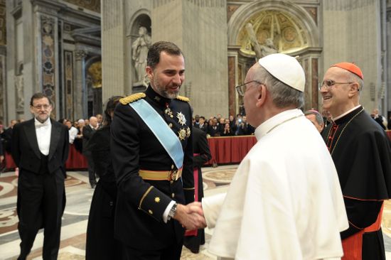 Pope Francis Receives Congratulation Prince Felipe Editorial Stock ...
