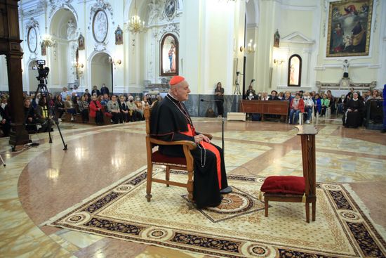 Italian Cardinal Angelo Comastri Vicar General Editorial Stock Photo ...