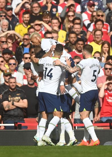 Tottenham Players Celebrate Their 11 Equalizer Editorial Stock Photo ...