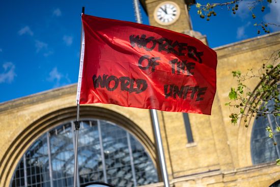 Workers World Unite Flag Editorial Stock Photo - Stock Image | Shutterstock