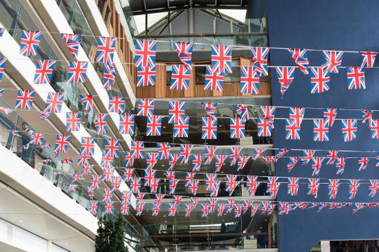 Union Jack Flags Flutter Wind Ascot Editorial Stock Photo - Stock Image ...