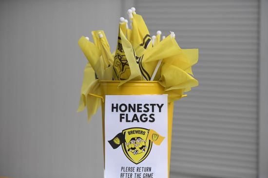 Burton Albion Flags Honesty Bucket During Editorial Stock Photo - Stock ...